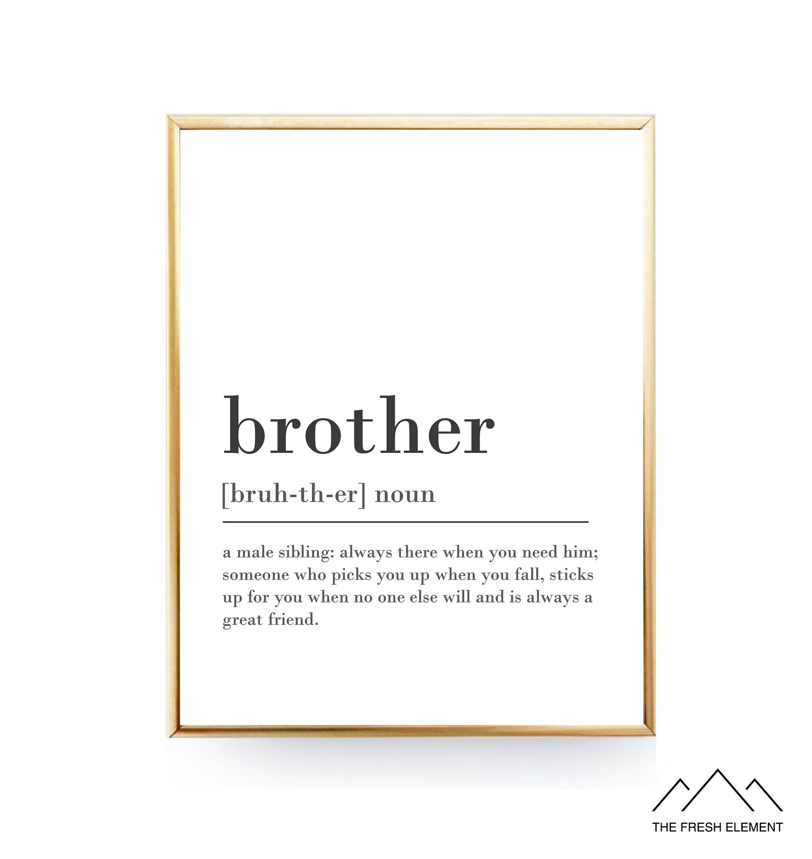 Brother Definition Print PRINTABLE GIFT for Brother Gift For | Etsy