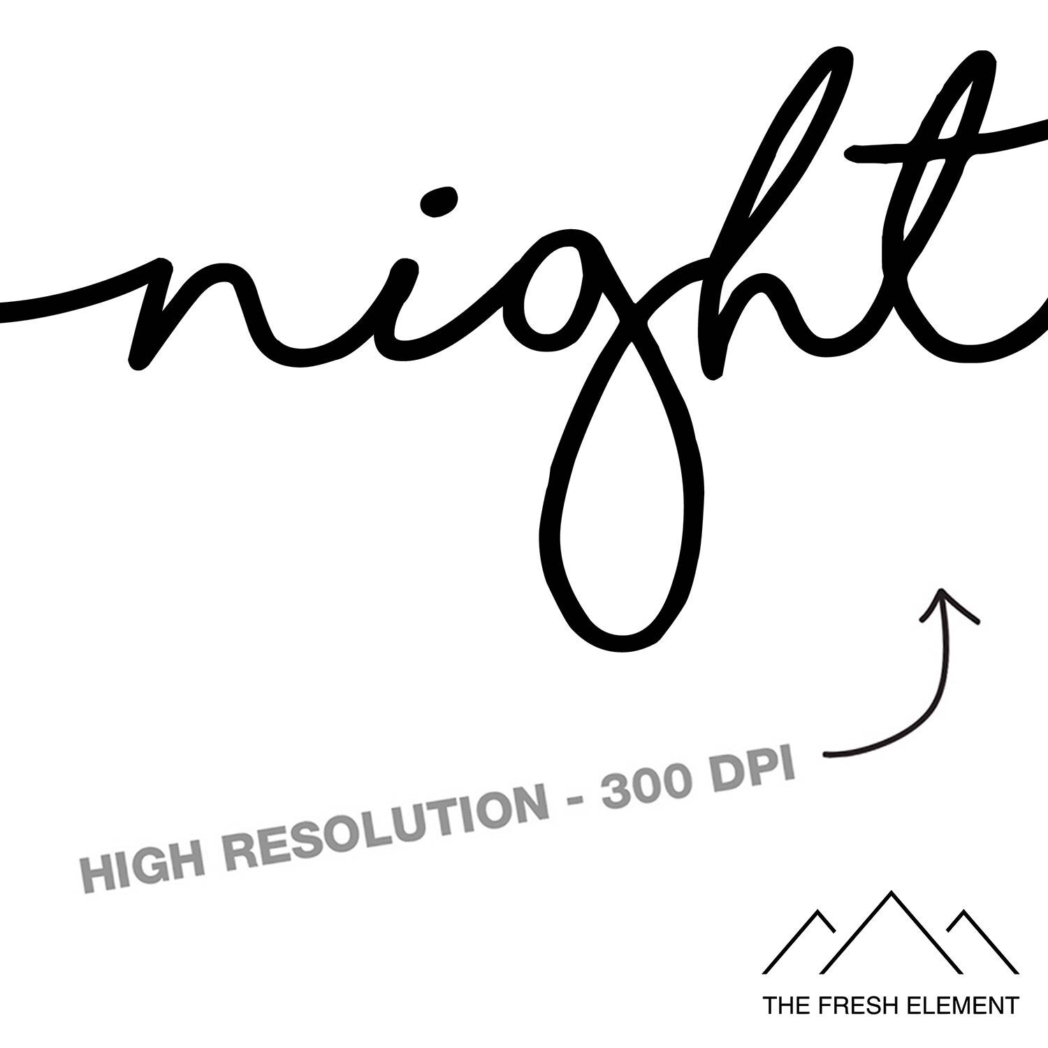 Good Night Print PRINTABLE POSTER Good Night Nursery Print - Etsy