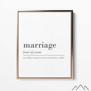 Funny Definition Marriage Definition Print Marriage Quote Definition ...