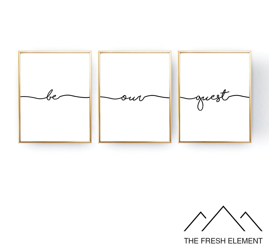 Be Our Guest Printable Wall Art Set of 3 Prints Set of 3 Wall Art Guest ...