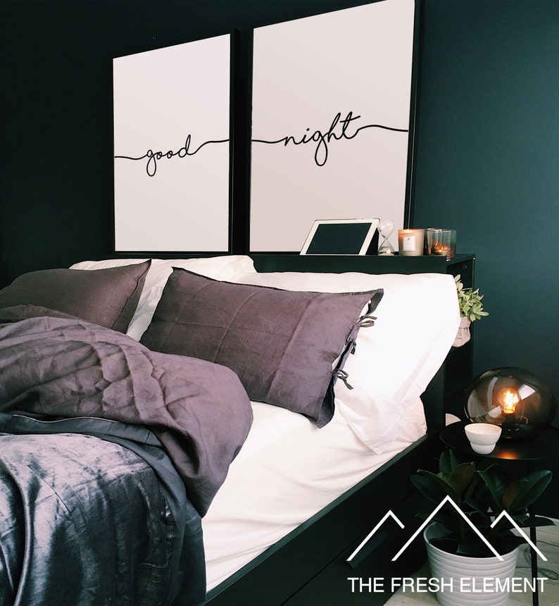 Good Night Print PRINTABLE POSTER Good Night Nursery Print - Etsy