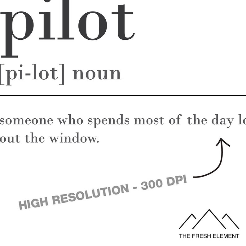 Funny Pilot Definition Print INSTANT DOWNLOAD Pilot Gifts for - Etsy Canada