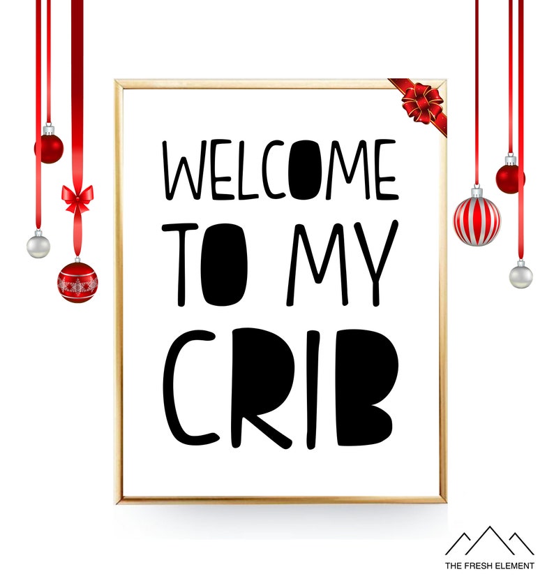 Welcome to My Crib Nursery Wall Art Printables Nursery | Etsy