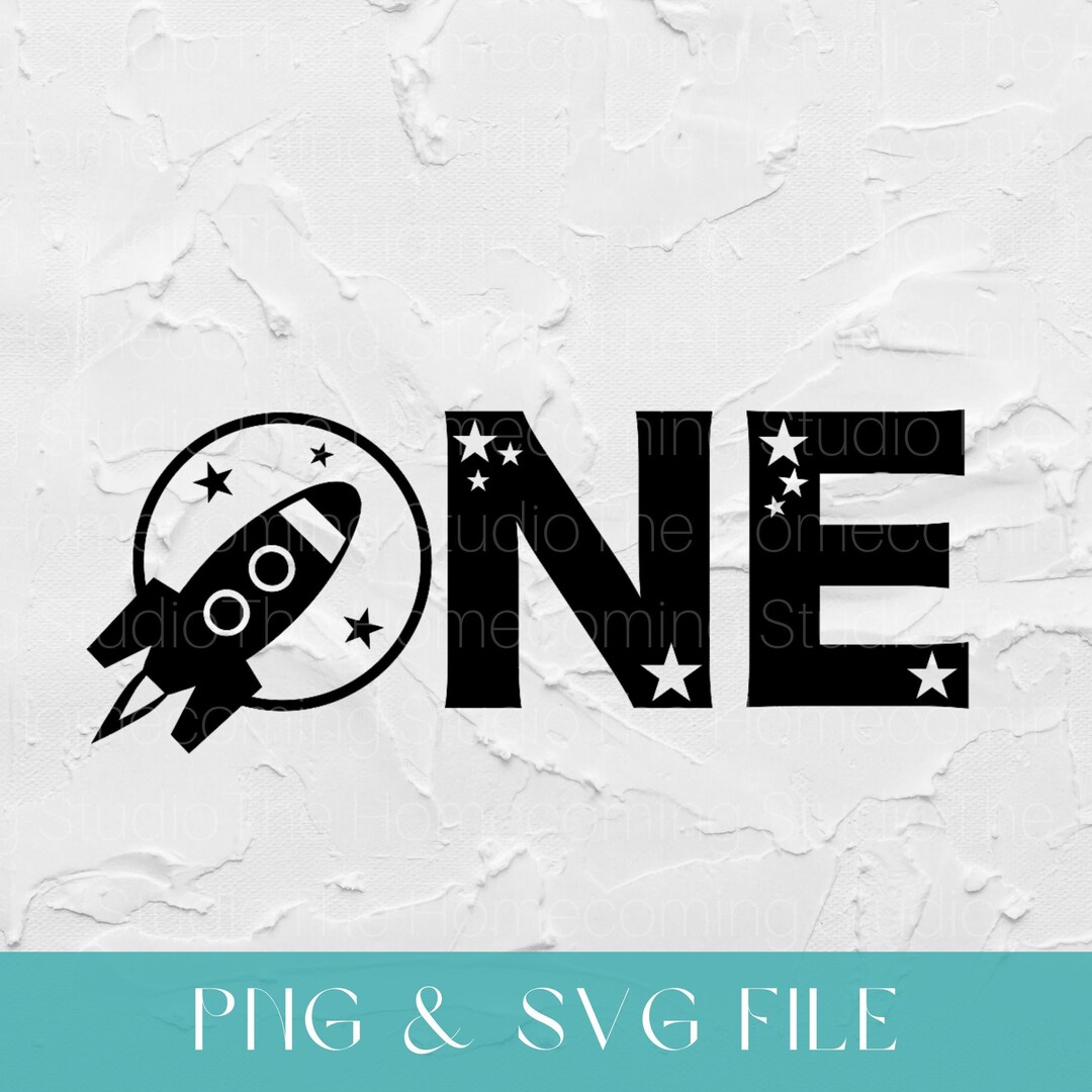ONE Cake Topper SVG Moon SVG First Birthday Cut Files for - Etsy