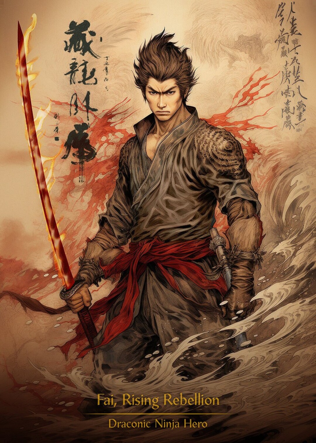 Fai, Rising Rebellion Alt Art Foil Hero Alter Flesh and Blood - Etsy