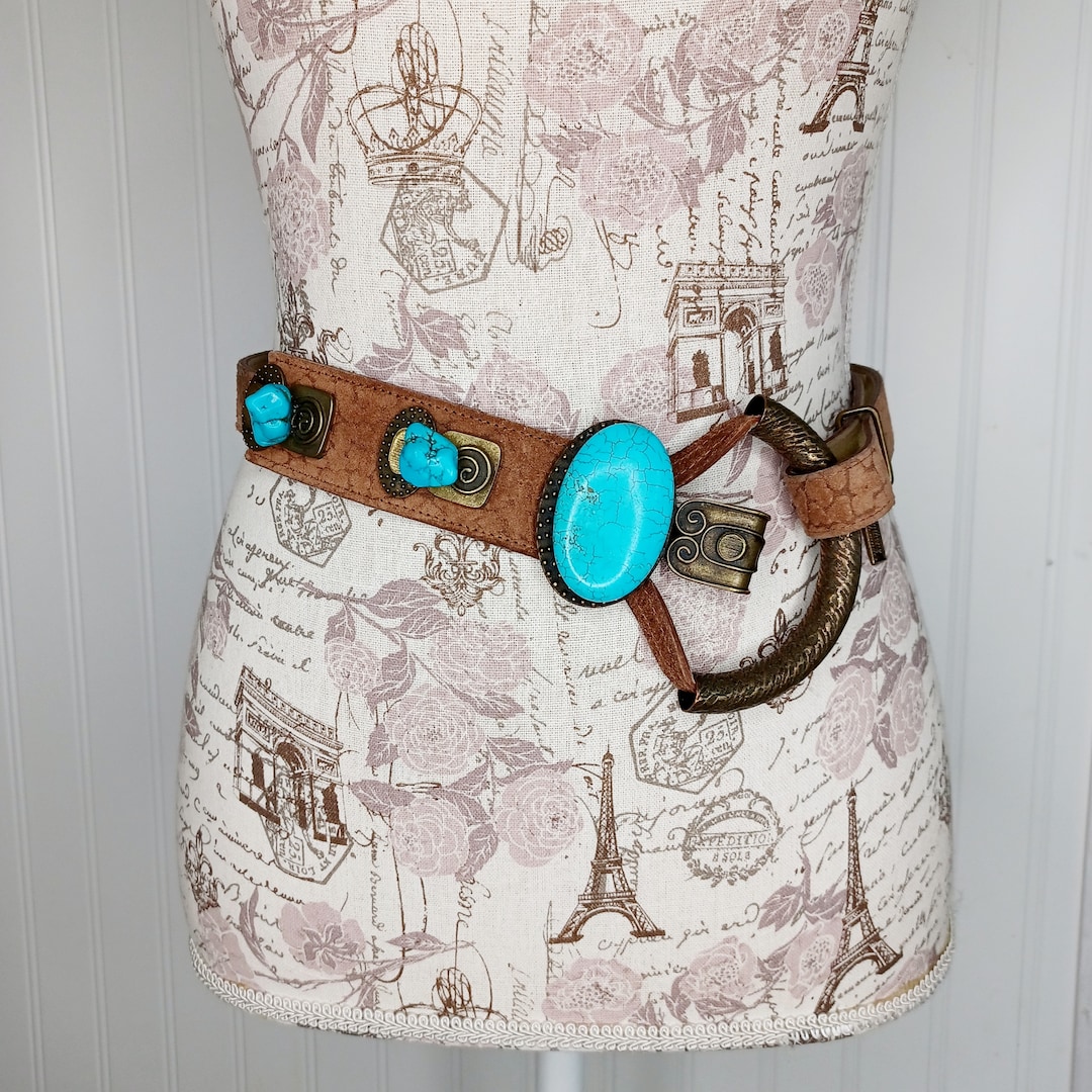 Anthony Alexander Artesian Designer Belt Fully Adjustable Turquoise ...