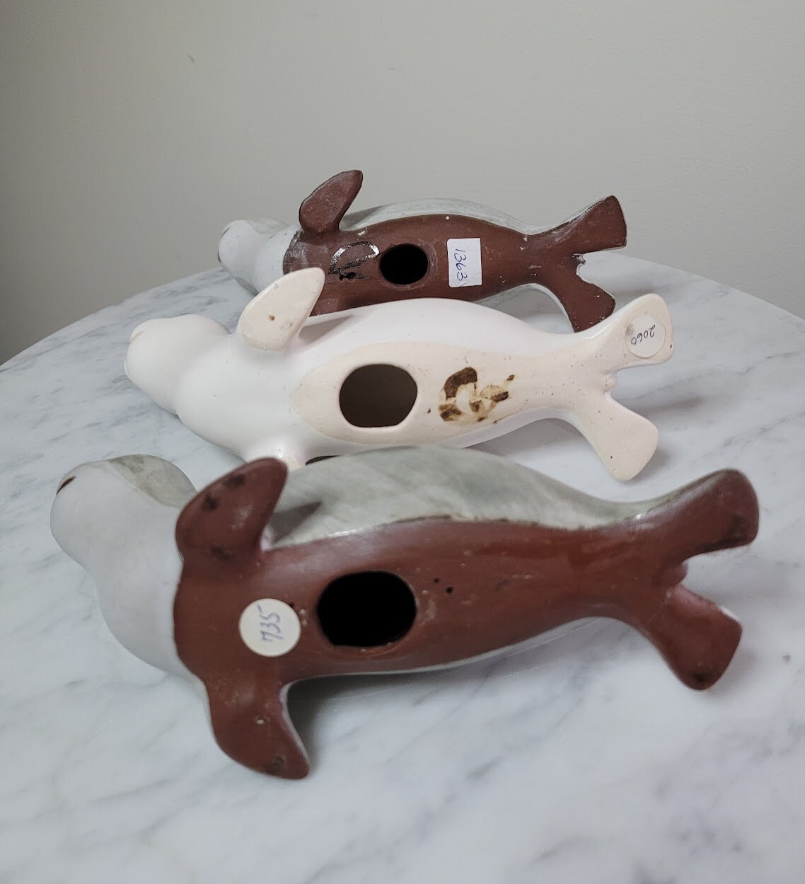 Large Handmade Stoneware Mother and Baby Seals - Slip Cast - Andersen ...