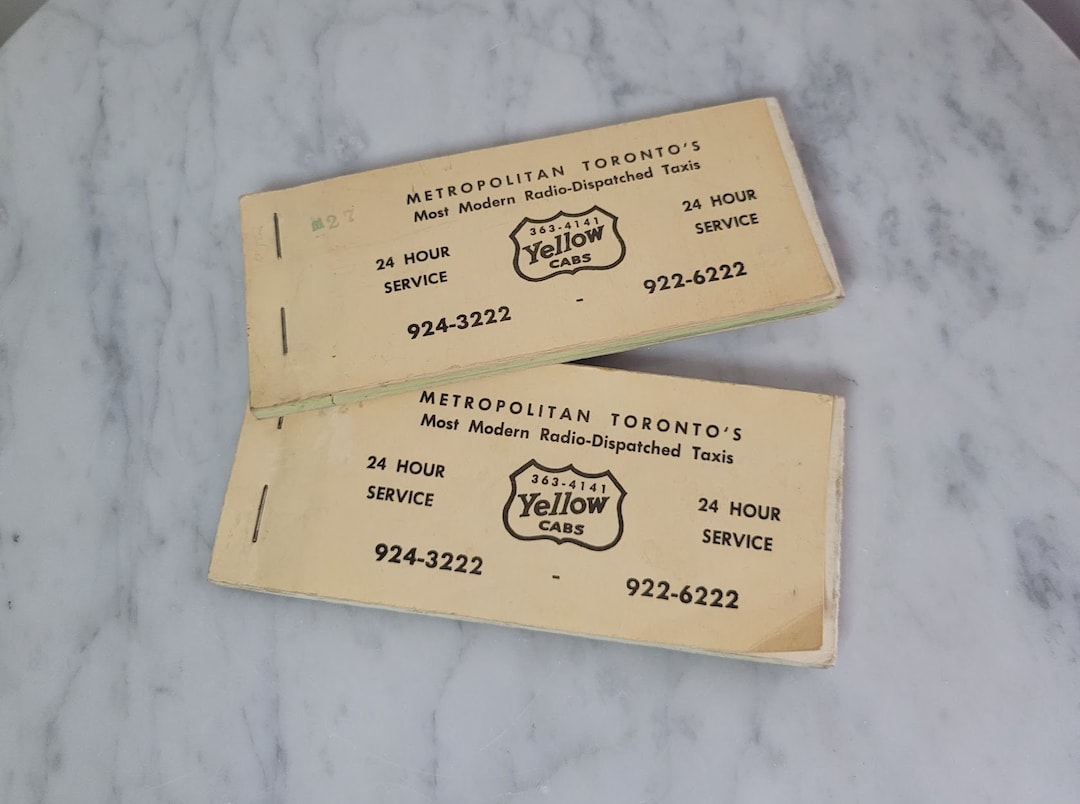 1960s Metropolitan Toronto's Most Modern Radio-dispatched Taxis Yellow ...