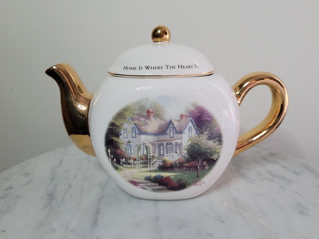 Thomas Kinkade home is Where the Heart is Ii Teleflora Gift Tea Pot ...