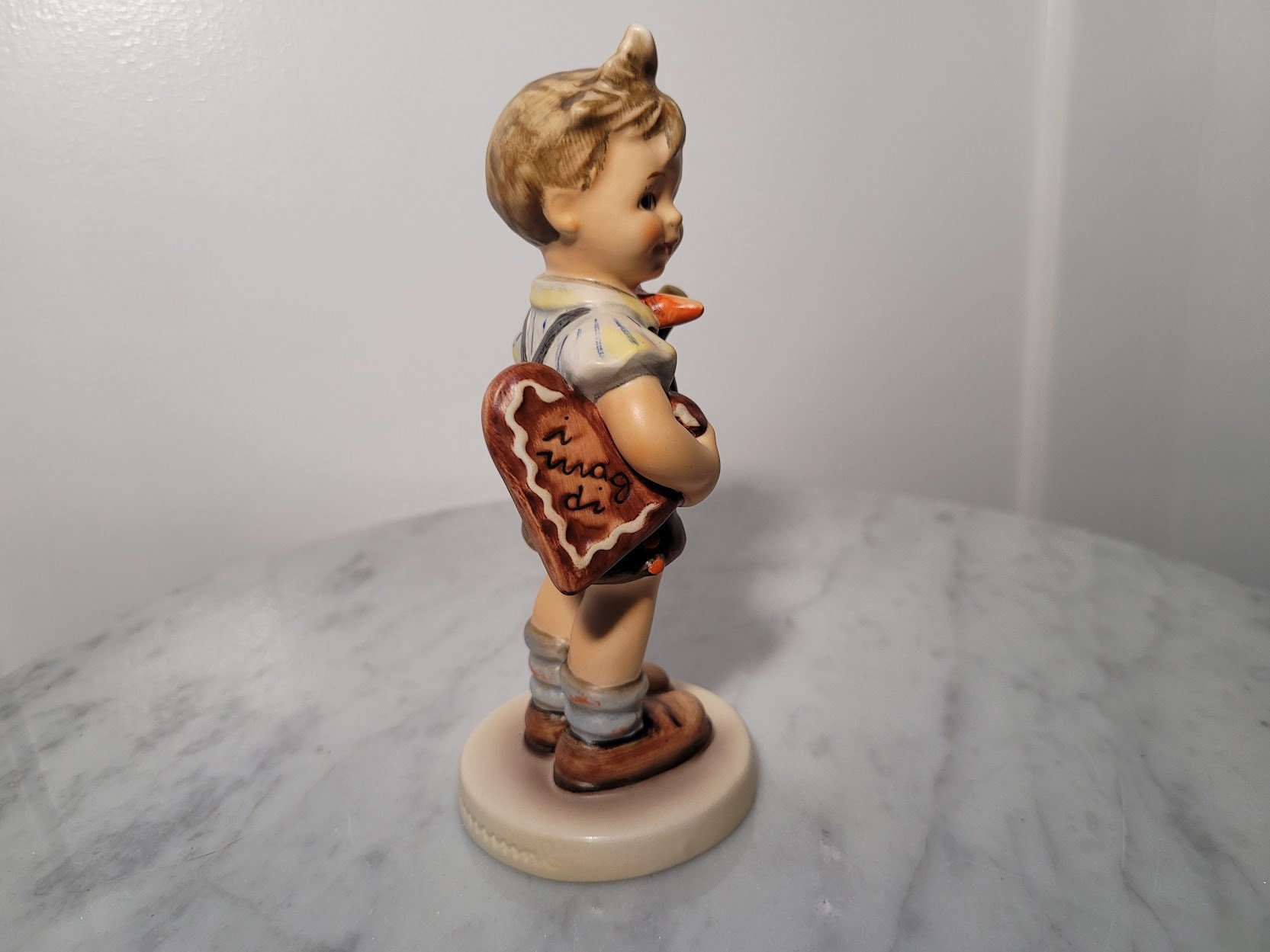 Valentine Joy Goebel Hummel Figurine, Signed, 399 TMK6 Cute Boy With ...