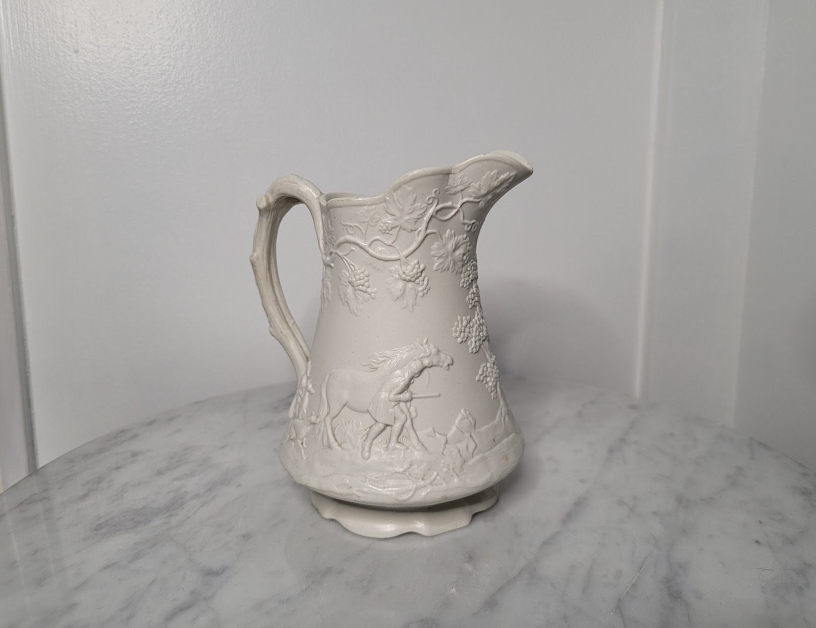 Antique 1876 Parian Ware Pitcher Jug With Hunting Motif - Etsy