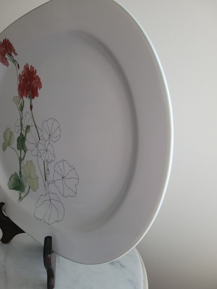 Gorgeous Porcelain Block Spal Portugal Watercolors Geranium - Etsy