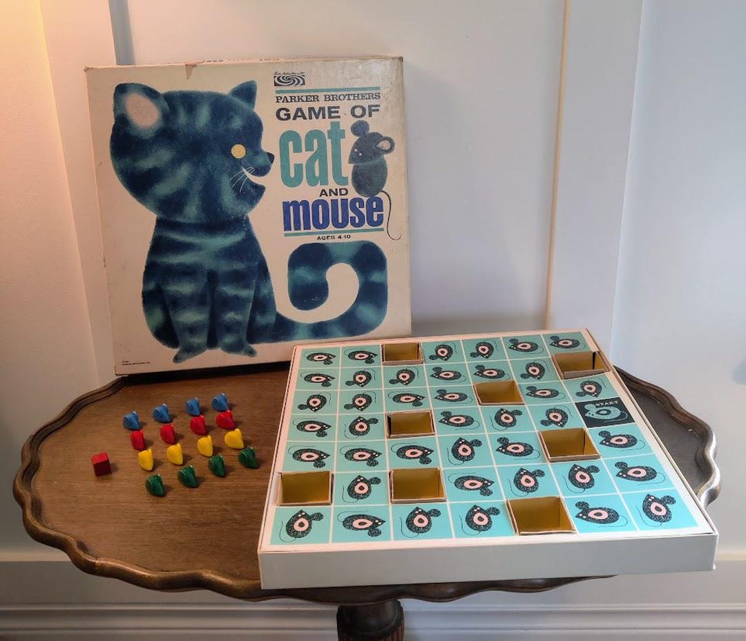 Vintage 1976 Game of Cat and Mouse Board Game - Etsy