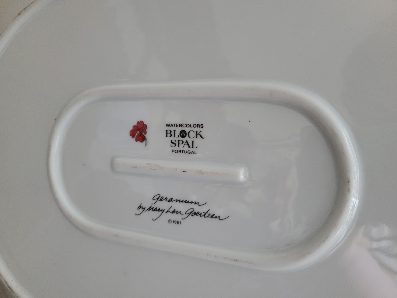 Gorgeous Porcelain Block Spal Portugal Watercolors Geranium - Etsy