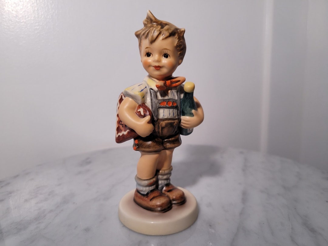 Valentine Joy Goebel Hummel Figurine, Signed, #399 TMK6 - Cute Boy With ...