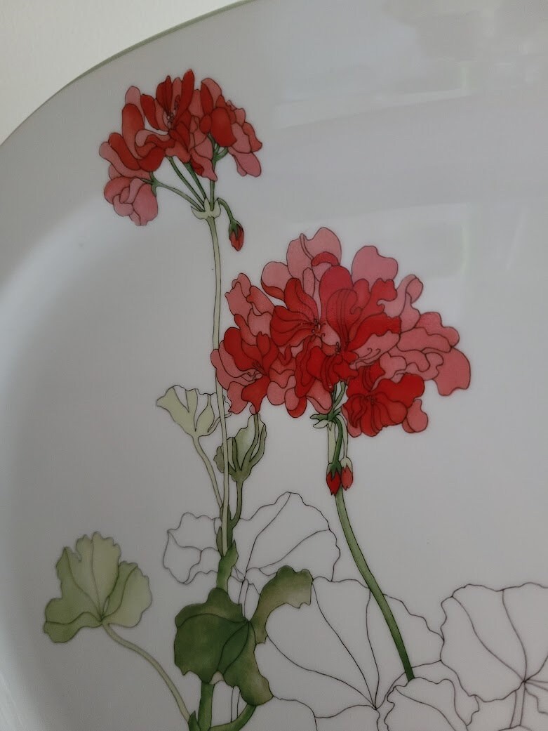 Gorgeous Porcelain Block Spal Portugal Watercolors Geranium - Etsy