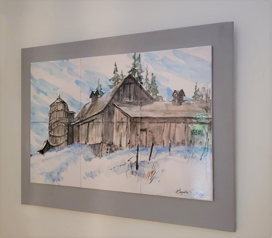 Original 1988 Signed Six Tile Painting by Renowned Canadian Artist ...