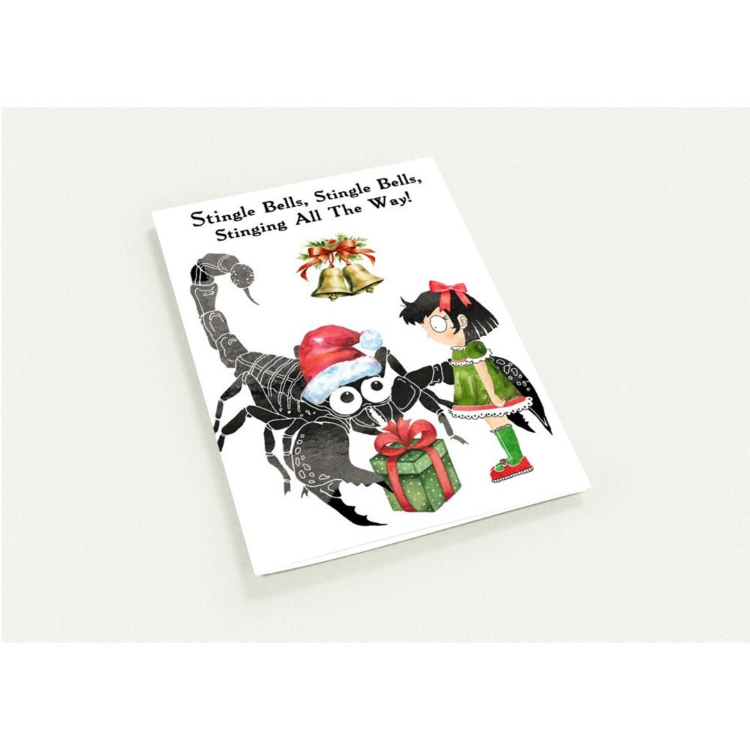 Pack of 10 Christmas Scorpion Greeting Cards With Premium Envelopes - Etsy