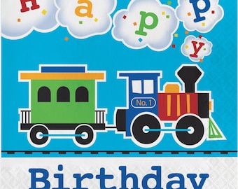Railroad Party Napkins/ Train Party Luncheon Napkins/train Party ...