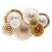 Gold Foil Party Fan Set / Gold Foil Fans / Party Fans / Paper Fans ...