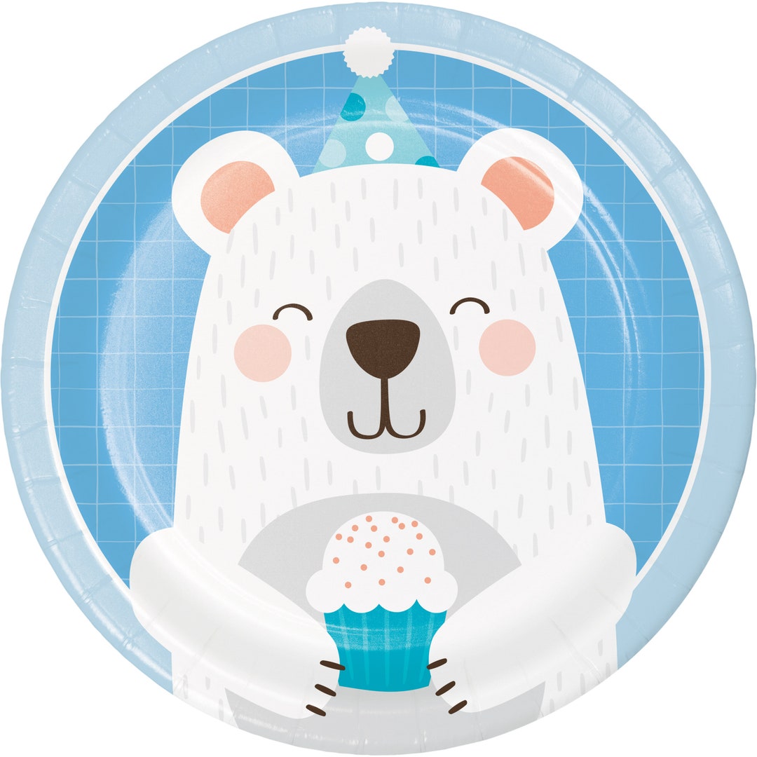 Bear Party Plates / Bear Small Plates / Bear Birthday Plates / Camping ...
