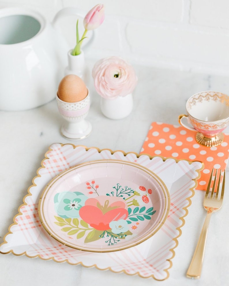 Garden Party Modern Floral Garland / Floral Banner / Spring - Etsy