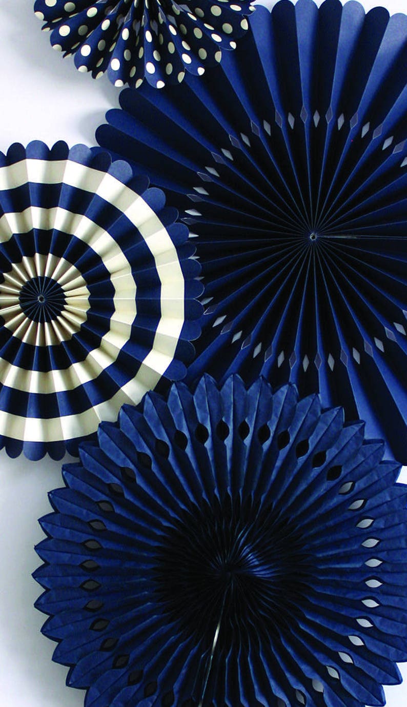 Navy Blue Tassel Banner / Tassel Banner / Tissue Banner / Party Decor ...