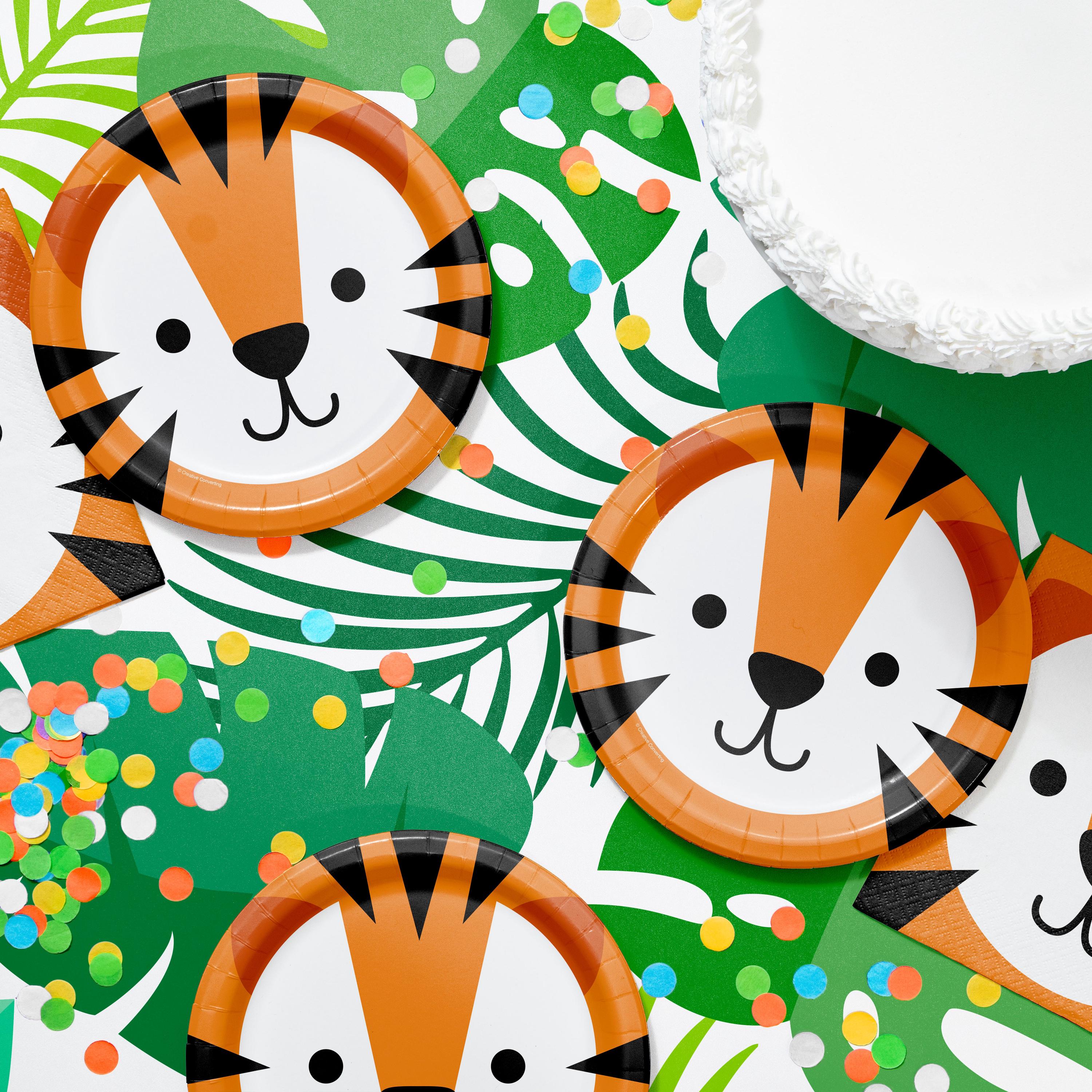 Tiger Face Party Lunch Plates / / Safari Birthday / Zoo Birthday Party ...