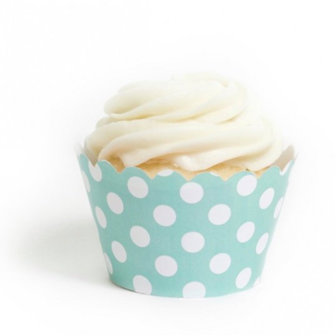 Light Blue Polka Dot Cupcake Wrappers / Cupcake Wrappers / - Etsy
