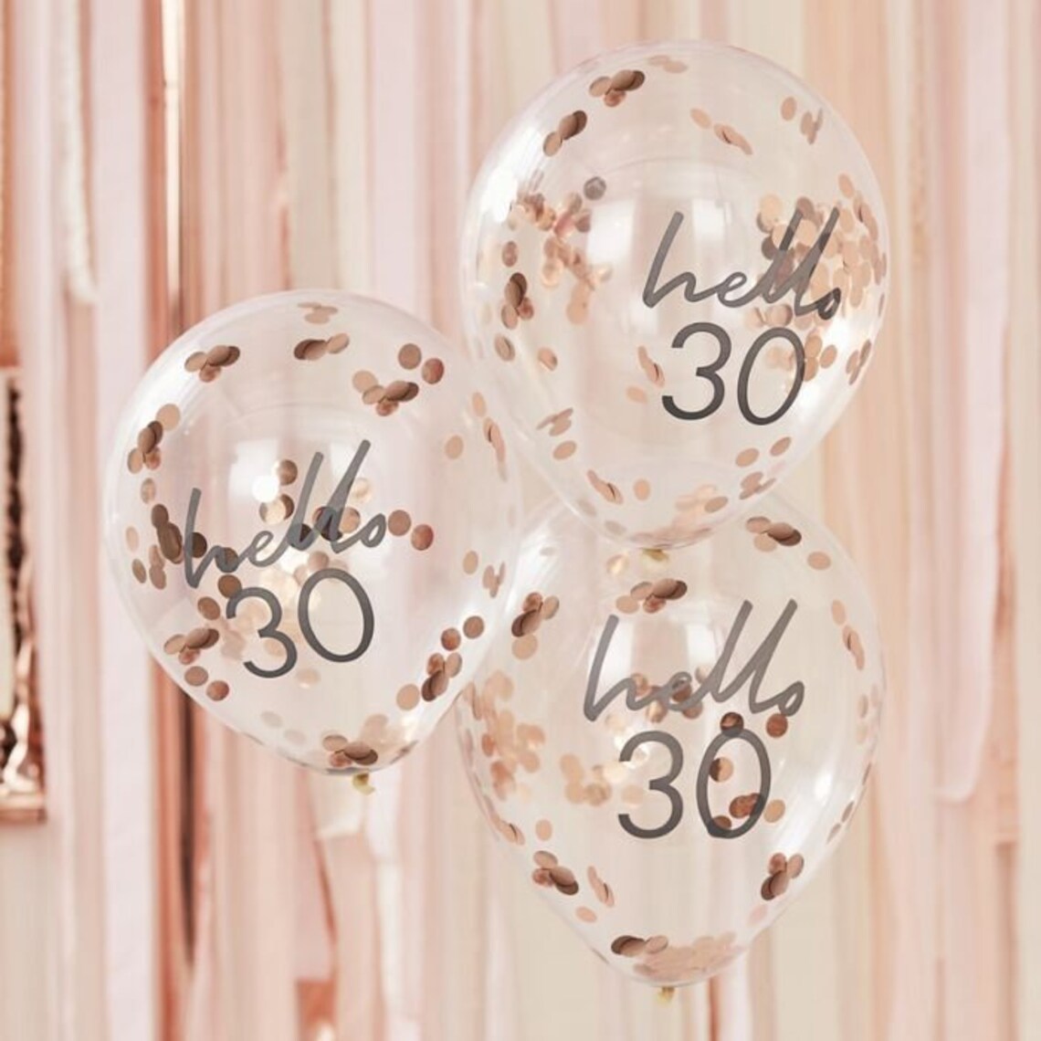 Hello 30 Confetti Balloons / 30th Birthday Party Balloons / 30th ...