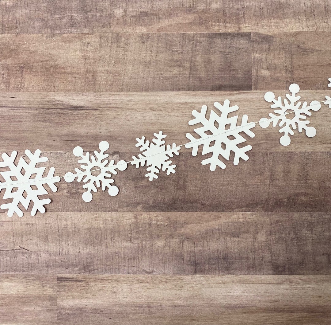 Snowflake Banner / Winter Wonderland Party / Holiday Decor / Paper ...