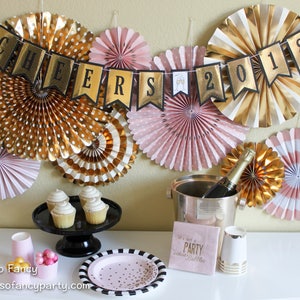Gold Foil Party Fan Set / Gold Foil Fans / Party Fans / Paper Fans ...