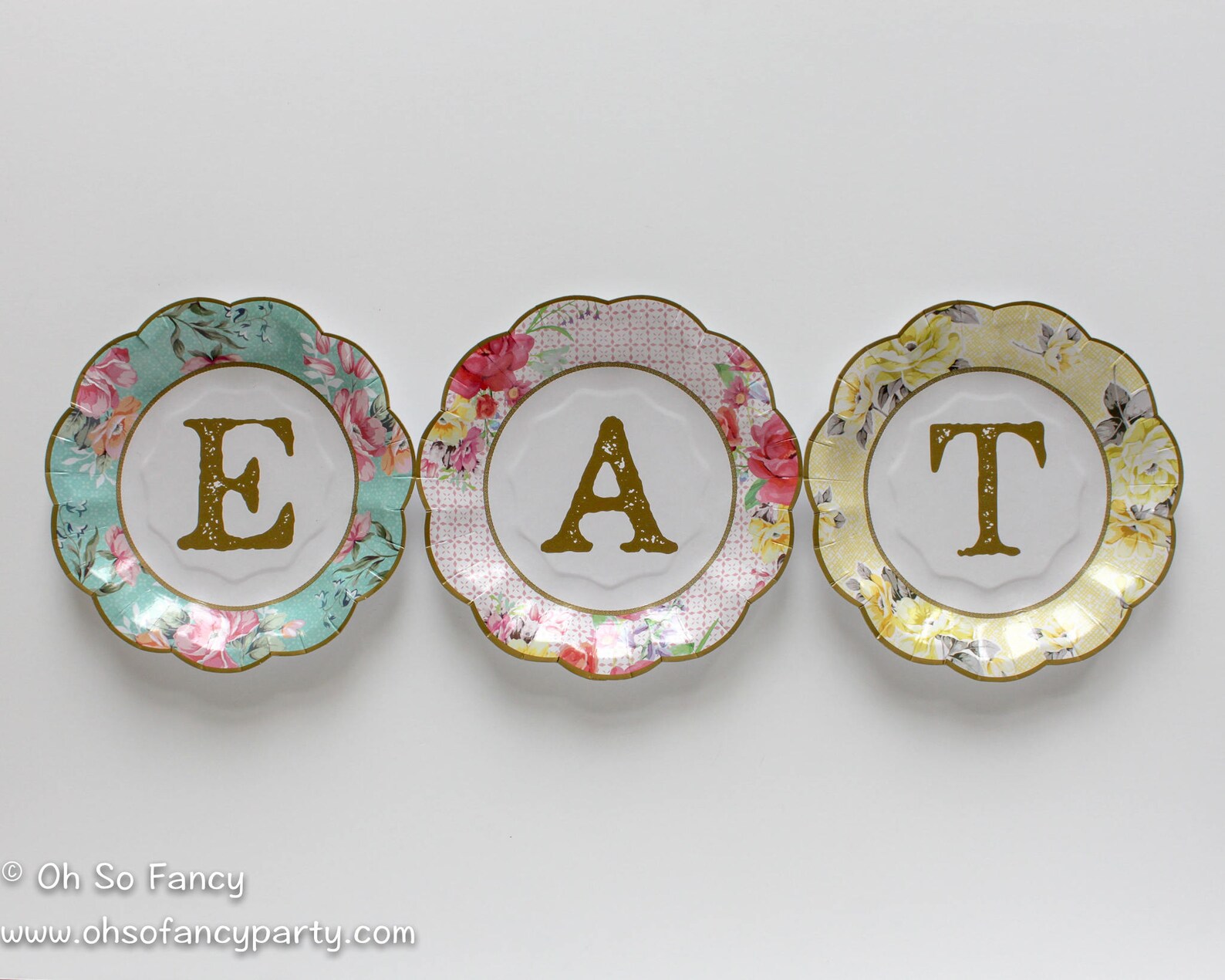 Floral Plates / Floral Small Plate / Garden Party Plate / Tea | Etsy