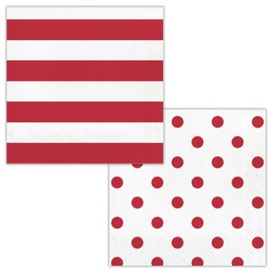 Red Polka Dot Small Plates / Red Paper Plate / Dessert Plate / Red ...