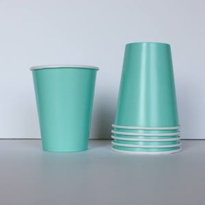 Mint Cups / Mint Party Cup / Mint Paper Cup / Mint Paper Cups / Set of ...