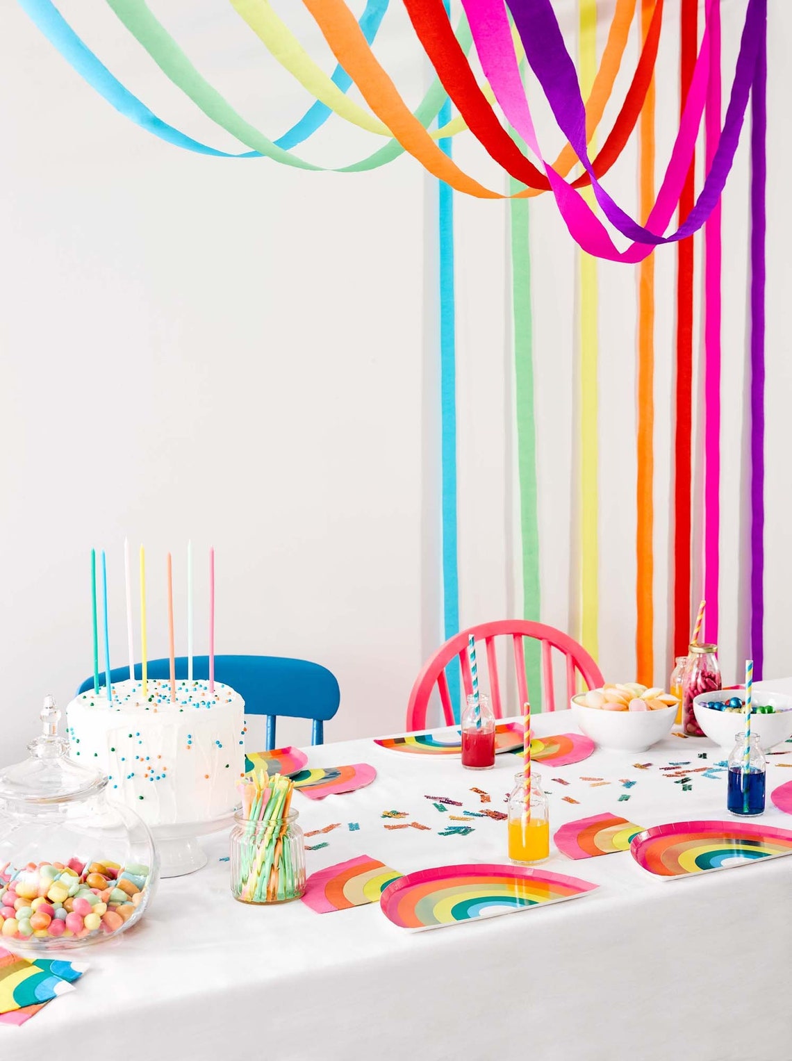 Rainbow Candles / Rainbow Birthday / Cake Candles / Rainbow Party Decor ...