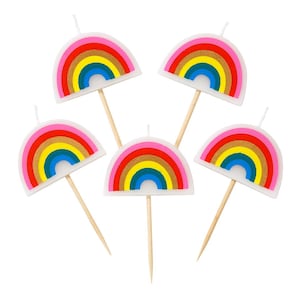 Rainbow Candles / Rainbow Birthday / Cake Candles / Rainbow Party Decor ...