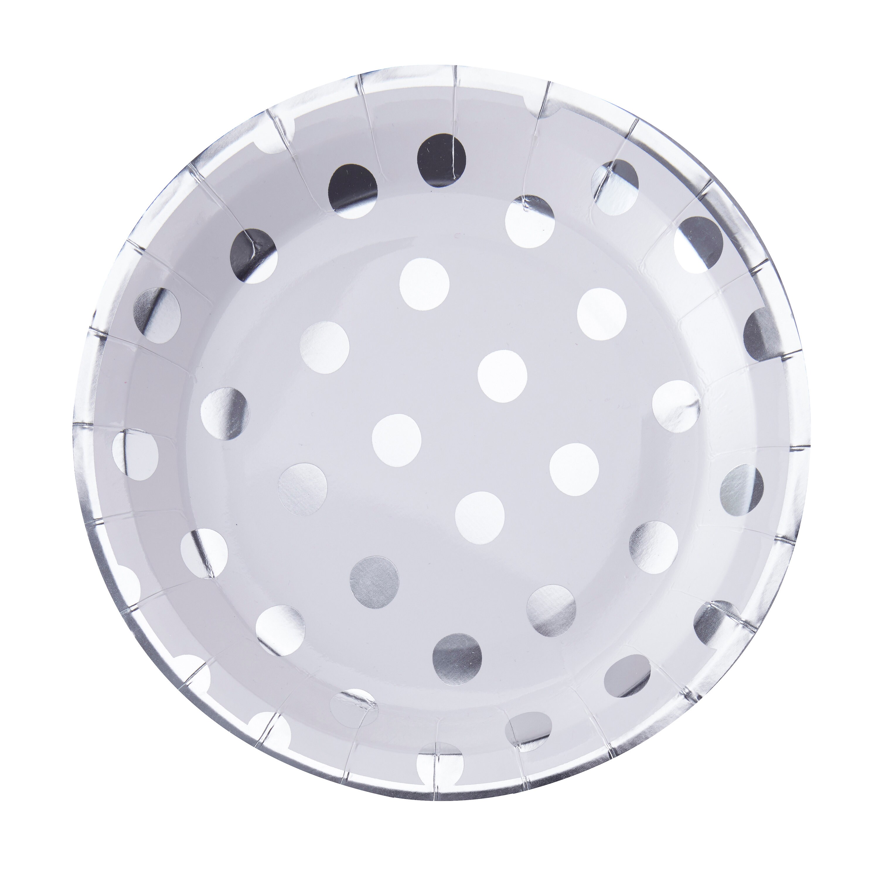Silver Polka Dot Dinner Plates / Polka Dot Plates / Silver Party Plates ...