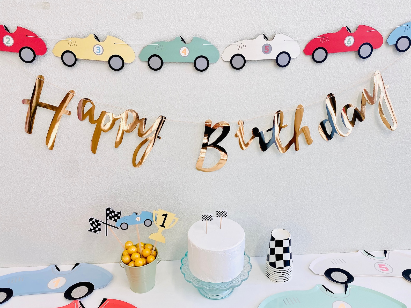 Vintage Race Car Centerpieces / Race Car Party / Vroom / - Etsy