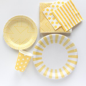 Hello Yellow Dessert Plates / Yellow Pattern / Yellow Dessert Plate ...