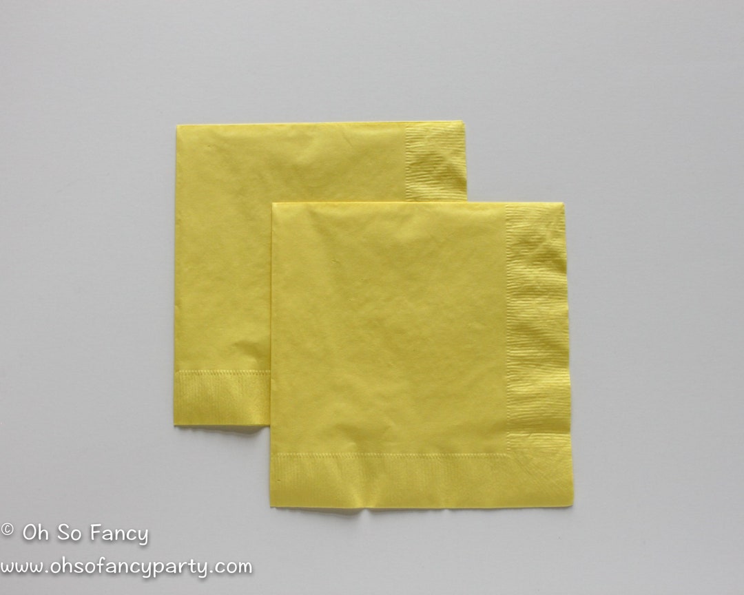 Yellow Napkins / Yellow Large Napkins / Yellow Party Napkins / Yellow ...