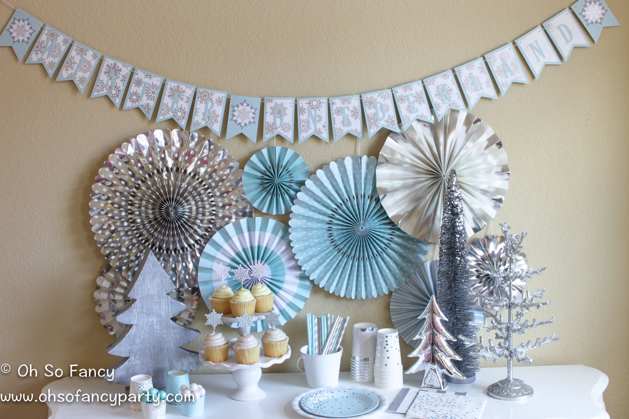 Silver Foil Party Fan Set / Silver Foil Fans / Party Fans / - Etsy