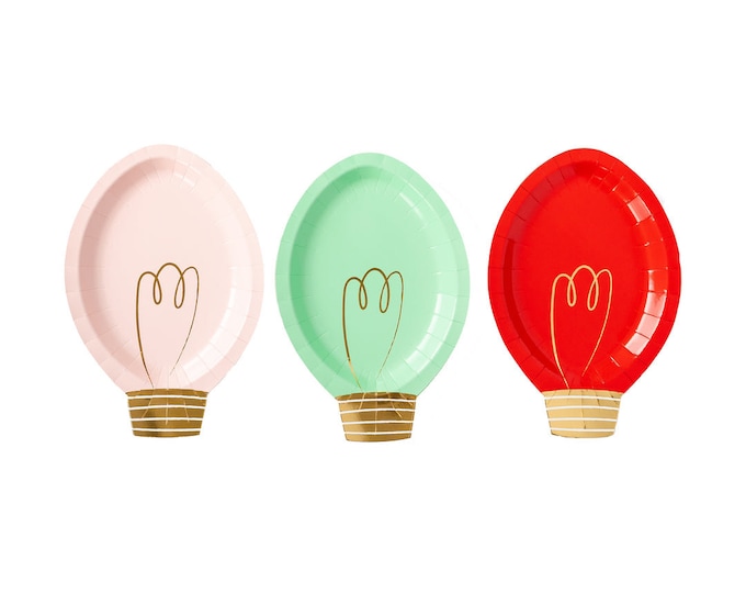 Christmas Lights Bulb Plate / Christmas Lights Plate / Christmas Plates ...
