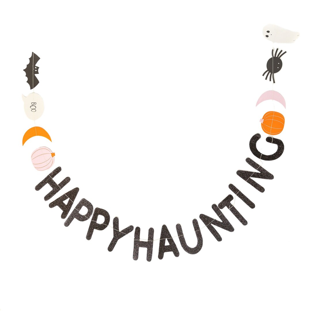 Happy Haunting Banner / Haunted Halloween Banner / Halloween Party ...