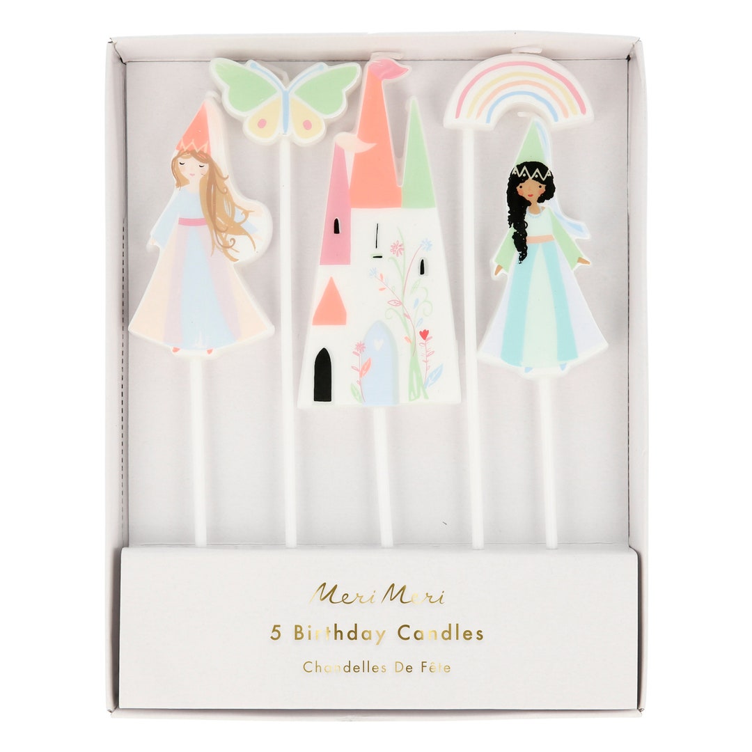 Magical Princess Birthday Candles / Princess Candles (set of 5 ...