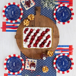 YAY Small Plate / Blue Firework Plate / July 4th Decor / 4th of July ...