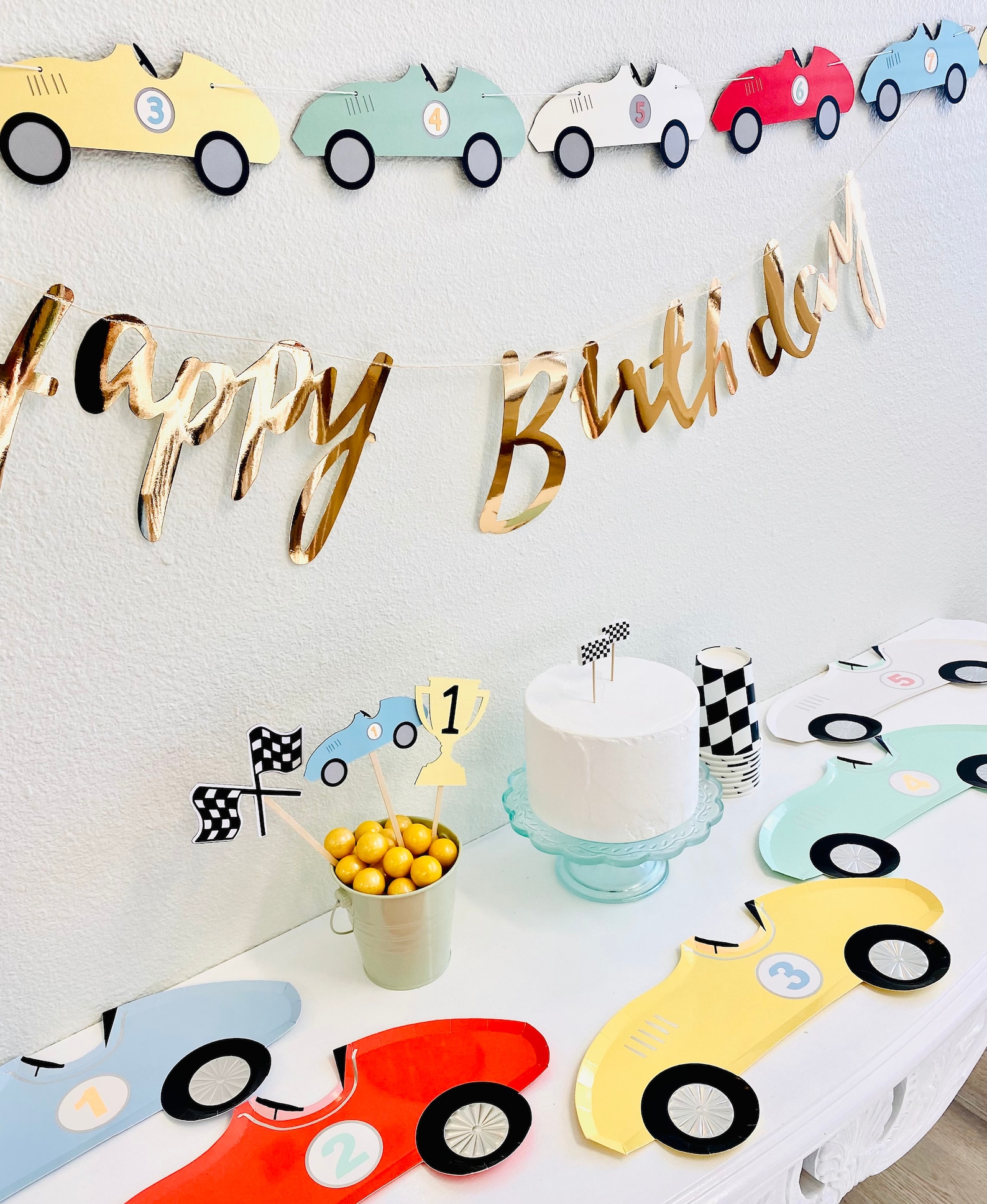 Vintage Race Car Centerpieces / Race Car Party / Vroom / - Etsy