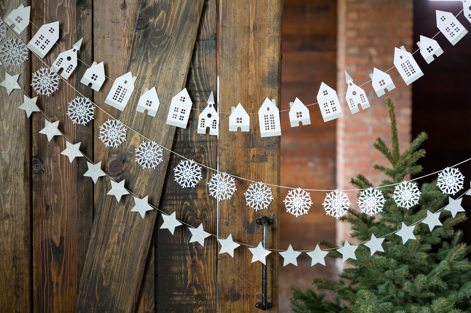 Holiday Winter White House Banner for Winter Wonderland Decorating and ...