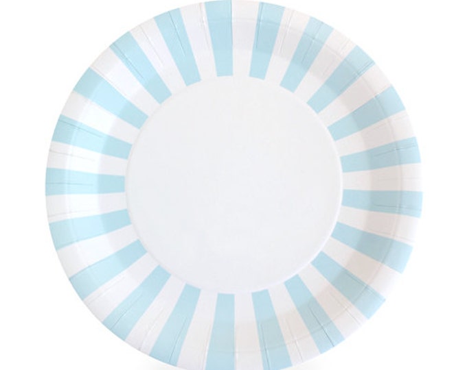 Light Blue Dinner Plates / Blue Party Plates / Blue Paper Plates ...