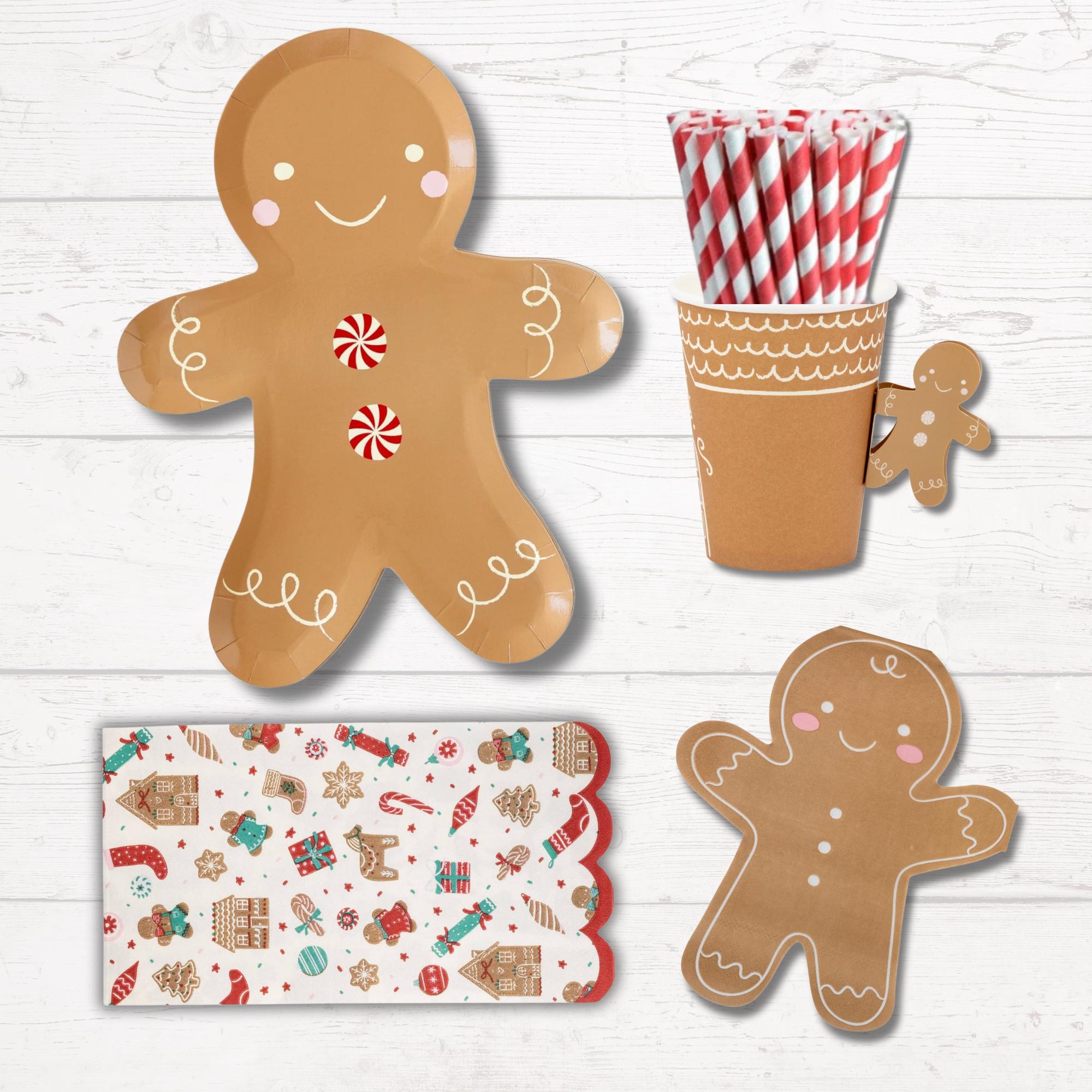 Gingerbread Tableware Bundle | Gingerbread House Party Supplies ...